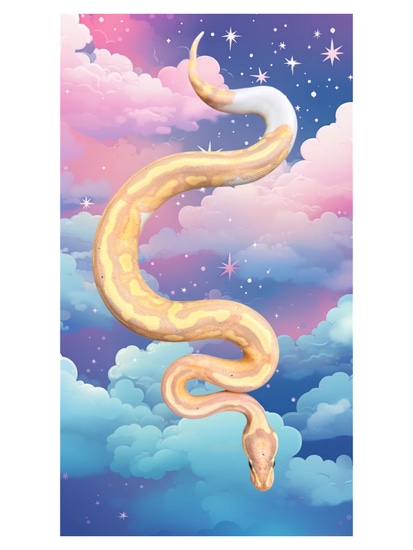 Orange Dream Banana Enchi Piebald Ball Python by Cryptic Curiosities