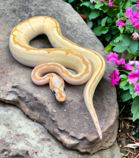 Banana Clown Spider Ball Python by Ohana Exotics