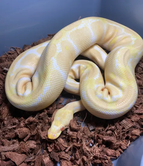 Albino Ball Python by Combat Creations